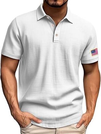 Generic Chemise en lin et coton pour homme - T-shirt &agrave; manches longues en coton uni - T-shirt &agrave; manches longues - T-shirt &agrave; col en V - Chemises d&eacute;contract&eacute;es 