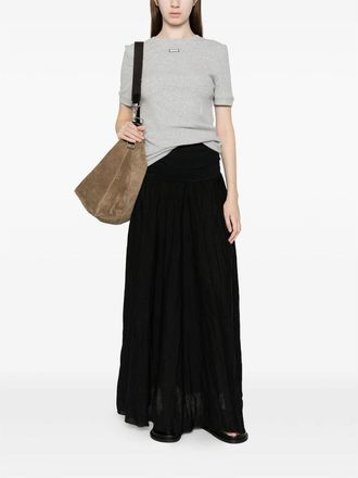 Entire studios Ribbed Cotton T-Shirt - Gray