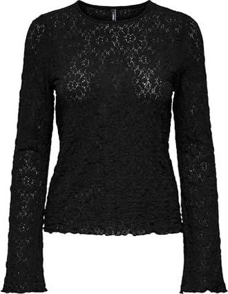 Only Onlgiavanna L/S Top JRS, Noir, M Femmes
