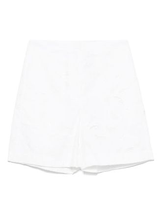 BOSS short &agrave; dentelle fleurie - Blanc