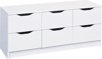 Altobuy Altobuy - jenny - Commode 6 Tiroirs Coloris Blanc