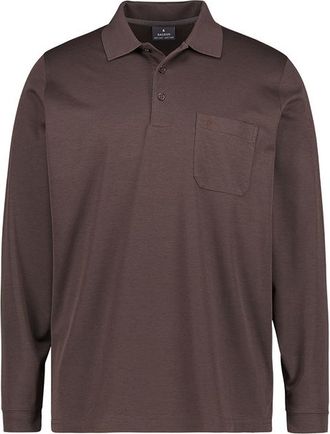 Ragman Herren Polo-Shirts braun Baumwoll-Piqu&eacute;