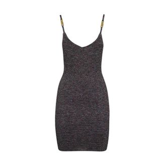 GCDS Lurex Viskose Kleid - - Dresses - Damen - Mehrfarbig - L