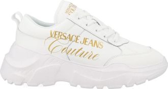 Versace Jeans Couture Chunky Logo Leder Low-Top Sneaker - - Shoes - Damen - Wei&szlig; - 41 EU