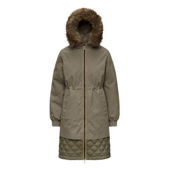K-Way Fosca Wachsjacken-Parka aus Baumwolle und Nylon - - Coats - Damen - Gr&uuml;n - L