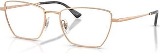Ray-Ban Drea Optics Bio-based Rosegold Fassung Klar Glas Polarisiert 53-18
