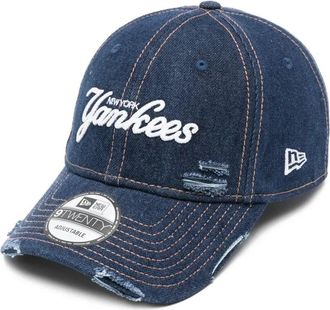 New Era Denim Distress 9Twenty New York Yankees Baseball Hat
