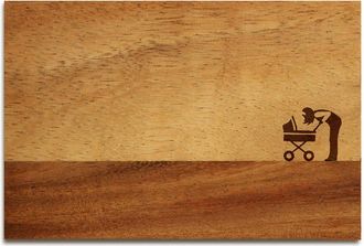 Pension f&uuml;r Produkte 2609 Schneide-/ Servier-brett Sch&ouml;ne Aussicht aus Akazienholz mit Lasergravur, Motiv Mutter& Kind, 23 x 34 x 1,5 cm