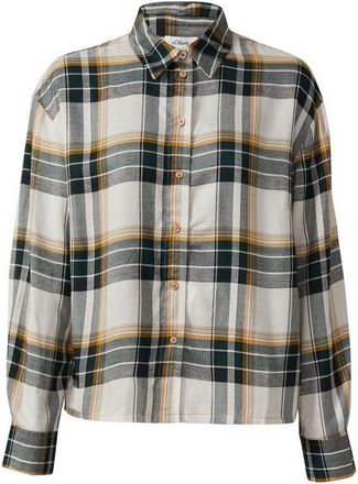 s.Oliver Langarmbluse Bluse Hemdbluse im Relaxed Fit mit Raffung am R&uuml;cken