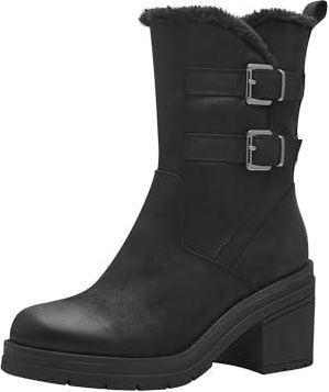 Marco Tozzi Bottines Zippées pour Femme 2-25485-43 Botte Tendance, Noir, 41 EU