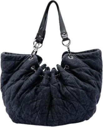 Chanel Pre-owned Stretch Spirit Cabas Tote Bag - Femme - Pre-owned - Bleu - Taille: ONE Size