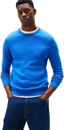 Tommy Hilfiger Pull Homme Essential Cotton avec Col Ras-du-Cou, Bleu (Blue Orbit), XXL
