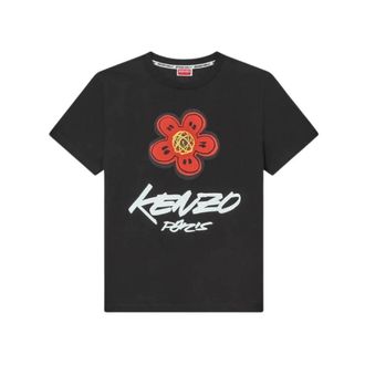 Kenzo Futura 2000 Loose T-Shirt - - Tops - Damen - Schwarzk - S