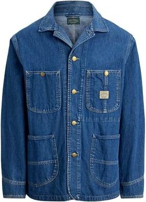 Polo Ralph Lauren Surchemise &agrave; poche &agrave; rabat en denim de coton