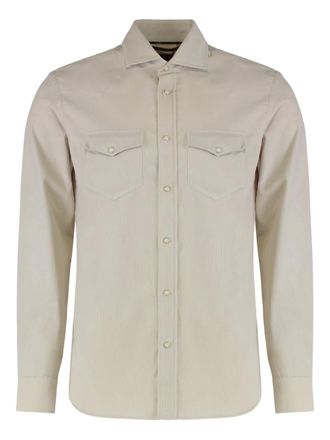 Moorer chemise Garret-M3 &agrave; poche poitrine - Tons neutres