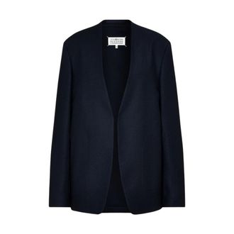 Maison Margiela Femme, Vestes, Bleu, Taille: 38 FR Blazer Minimaliste