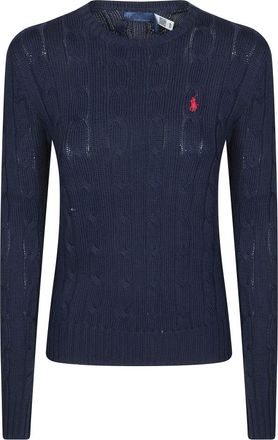Polo Ralph Lauren Femme, Pulls, Bleu, Taille: 36 FR Maglia GC Treccia