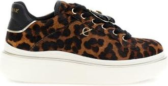 Cafènoir Baskets À Lacets en Cuir Effet Poney, pour Femme, Couleur Multicolore, Taille 35