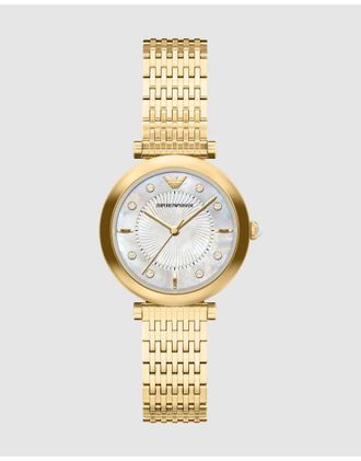 Emporio Armani Archelia Dreizeigeruhr aus goldfarbenem Edelstahl in Gold