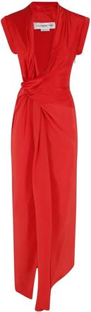 Victoria Beckham Femme, Robes, Rouge, Taille: 34 FR Twist Detail Dress