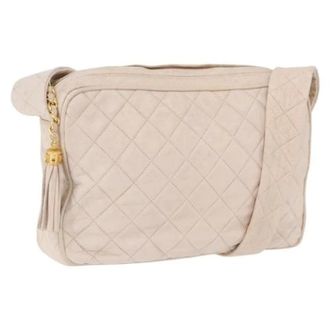 Chanel Sac bandouli&egrave;re vintage doccasion - Femme - Pre-owned - Beige - Taille: ONE Size