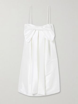 Bernadette Estee Minikleid Aus Taft Mit Schleife - Elfenbein