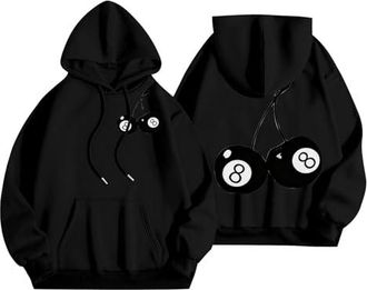 Generic Sweat &agrave; capuche pour femme avec poche - Surdimensionn&eacute; - Confortable - Manches longues - D&eacute;contract&eacute; - Tendance - Graphique - Pull de sport dext&eacute;rieur