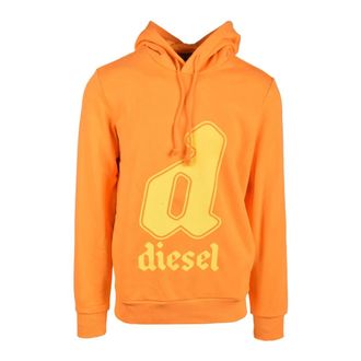 Diesel Homme, Sweatshirts et sweats &agrave; capuche, Orange, Taille: M Haut Tricot&eacute; en M&eacute;lange Coton-Polyester