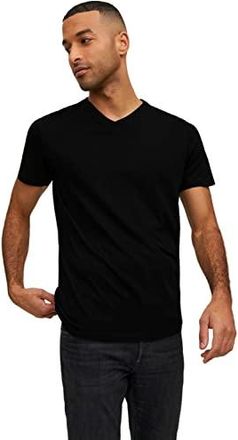 Jack & Jones Jjeorganic Basic Tee Ss V-neck Noos Homme haut, Noir, XXL