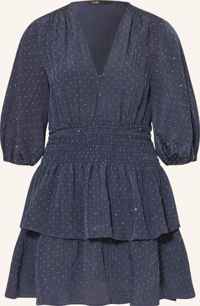 Maje Kleid Mit Schmucksteinen blau
