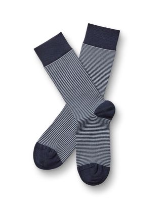 CHARLES TYRWHITT Socken mit Streifen - Marineblau & Grau