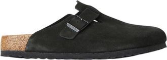 Birkenstock Suede Boston Clogs - - Shoes - unisex - Schwarzk - 44 EU