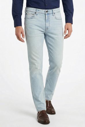 Calvin Klein Jeans Slim-fit-Jeans CALVIN KLEIN JEANS SLIM TAPER, Herren, Gr. 31, L&auml;nge 32, blau (lt juniper), Denim/Jeans, Obermaterial: 98% Baumwolle, 2% Elasthan, gera