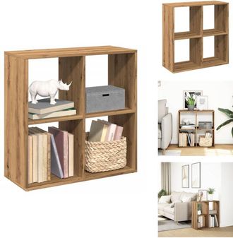 vidaXL Raumteiler-B&uuml;cherregal Artisan-Eiche 69,5x29x69,5 cm - Raumteiler - Raumtrenner - B&uuml;cherregal - Raumteiler B&uuml;cherregal