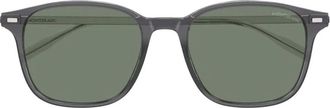 Montblanc lunettes de soleil &agrave; monture ronde grise