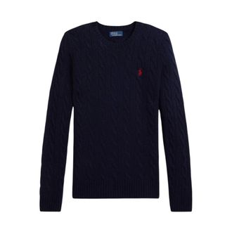 Polo Ralph Lauren Pull col rond en maille torsad&eacute;e - Femme - Pulls - Bleu - Taille: 36 FR