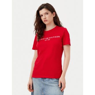 Tommy Hilfiger T-Shirt WW0WW40276 Rot Regular Fit