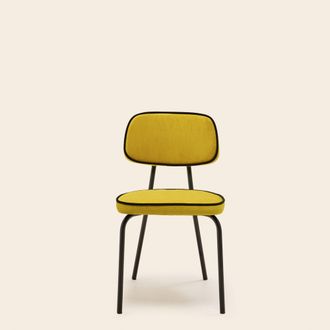 Madura Chaise Ysabeau Dalila jaune sulfure et noir - JAUNE