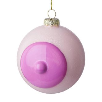Butlers Weihnachtskugel Boobie Hang ON | Christbaumkugel Glas, Weihnachtsbaumschmuck lustig, kreative Baumschmuck f&uuml;r Weihnachten, Weihnachtsdeko f&uuml;r Girlande