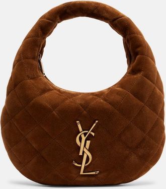 Saint Laurent Sac Icarino Mini en daim matelassé