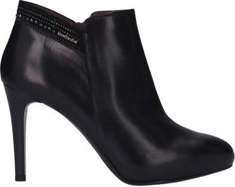 Nero Giardini I013461DE Damenstiefeletten Aus Glattleder Und Veloursleder - Schwarz 38 EU