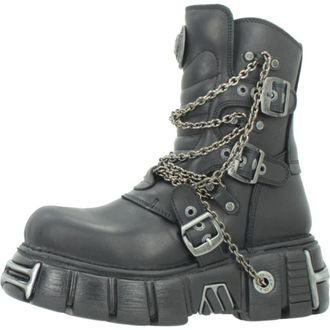 New Rock Metallische Stiefeletten - - Shoes - Damen - Schwarzk - 40 EU