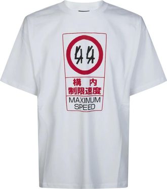 44 Label Group Homme, Tops, Blanc, Taille: M T Shirt MM Stampa Frontale