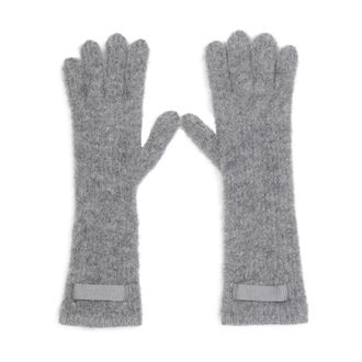 Jacquemus Dunkelgraue Alpaka-Wollhandschuhe Les Gants Gros Grain - - Accessories - Damen - Grau - ONE SIZE