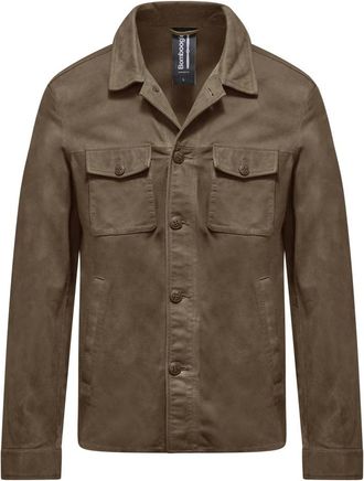 Bomboogie Homme, Vestes, Gris, Taille: M Veste chemise en cuir Wed