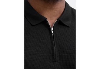 Jack & Jones Poloshirt Jack&Jones Zipper-Poloshirt XXL schwarz JJEAUSTIN