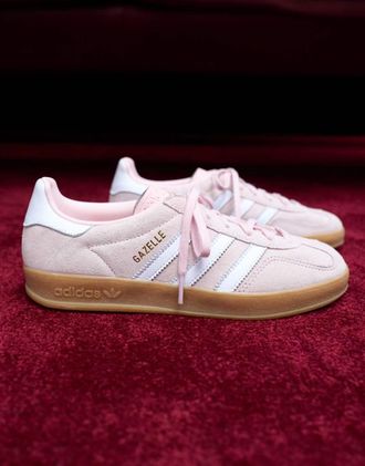 adidas Originals Gazelle - Indoor-Sneaker in Blassrosa mit Gummisohle