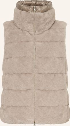 Herno Herno Daunenweste Aus Kunstfell beige