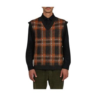 President's Karierte Mohair-Weste - - Knitwear - Herren - Mehrfarbig - L