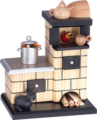 Rudolphs Schatzkiste Räucherofen mit Topf Natur BxTxH= 15x10x18cm NEU Rauchen Ofen Rauchfigur Rauchmann Räucherfigur Räucherkerze Smoker Kerze Figur Mann Holz Seiffen Erzg